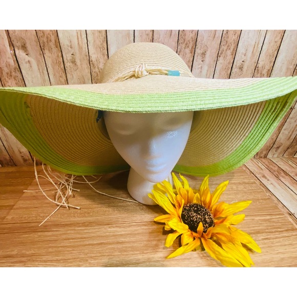 shoe shack | Accessories | Shoe Shack Green And Tan Dress Hat | Poshmark